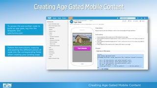 Quick Guide: Create Age Gated Mobile Content | PDF