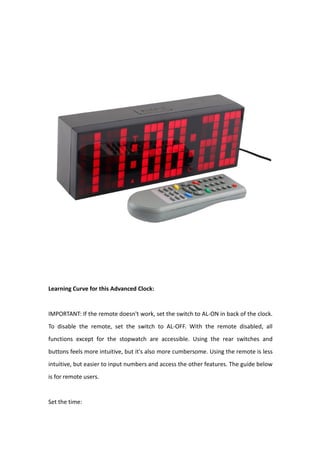 Quick guide for the countdown clock | PDF