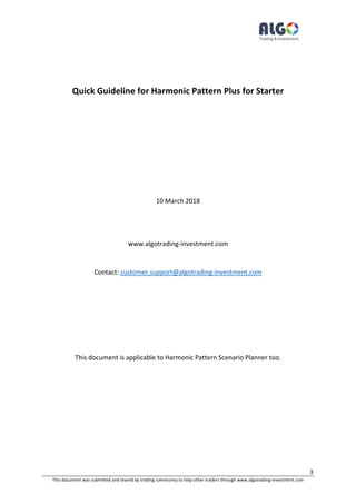 Quick guideline for harmonic pattern plus for starter | PDF
