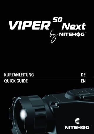 Quick Guide | Nitehog Viper 50 Next | Optics Trade | PDF