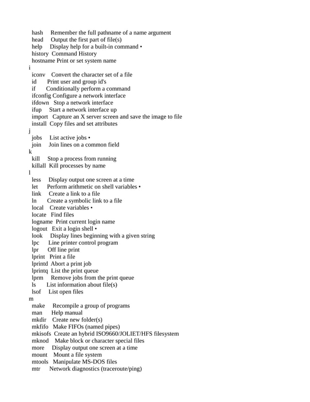 Quick guide of the most common linux commands | PDF | Free Download