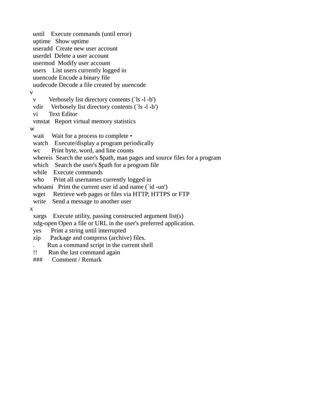 Quick guide of the most common linux commands | PDF | Free Download