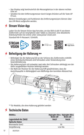 Quick guide | Pulsar Digisight Ultra LRF | Optics Trade | PDF