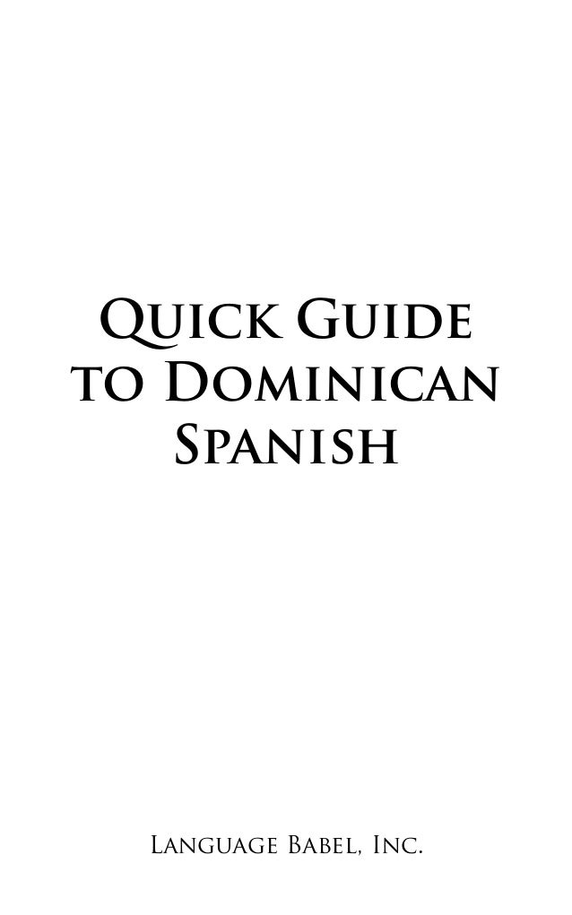 Quick Guide to Dominican Spanish (Book Preview)
