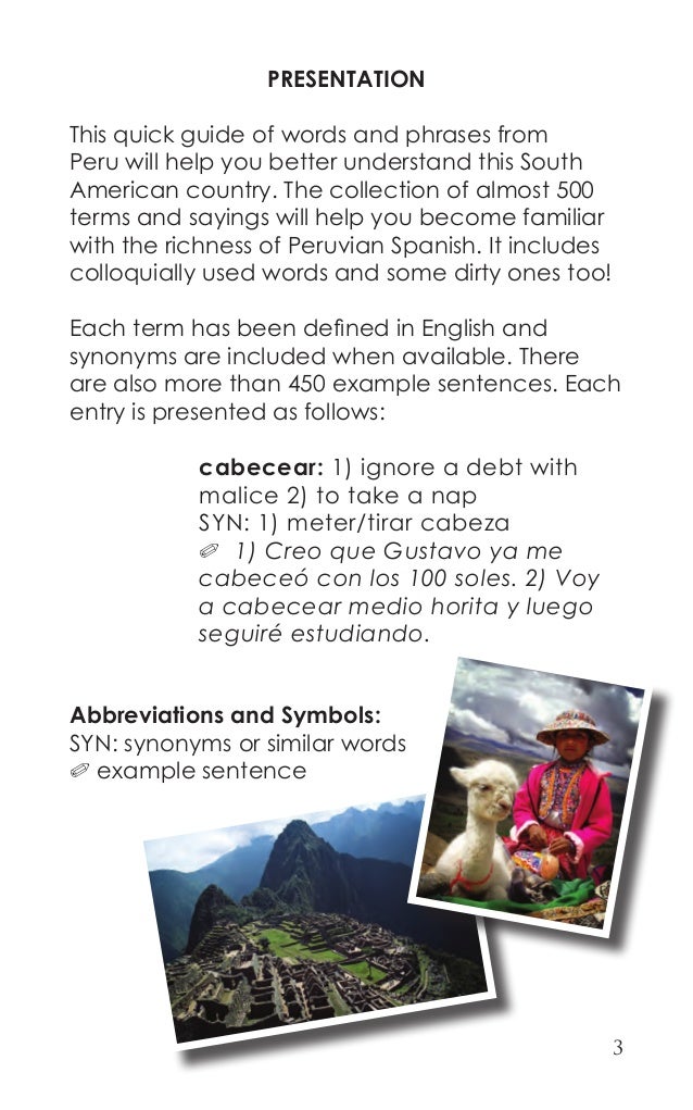 Quick Guide to Peruvian Spanish (Book Preview)