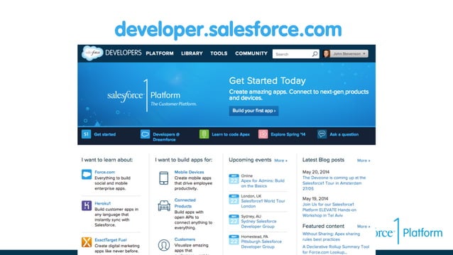 Developer Tour on the Salesforce1 Platform | PPT