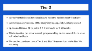 Quick guide to tiered interventions at the elementary school level ...