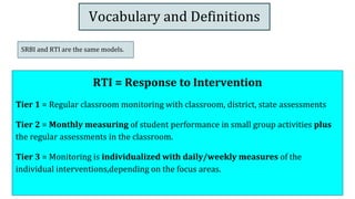 Quick guide to tiered interventions at the elementary school level ...
