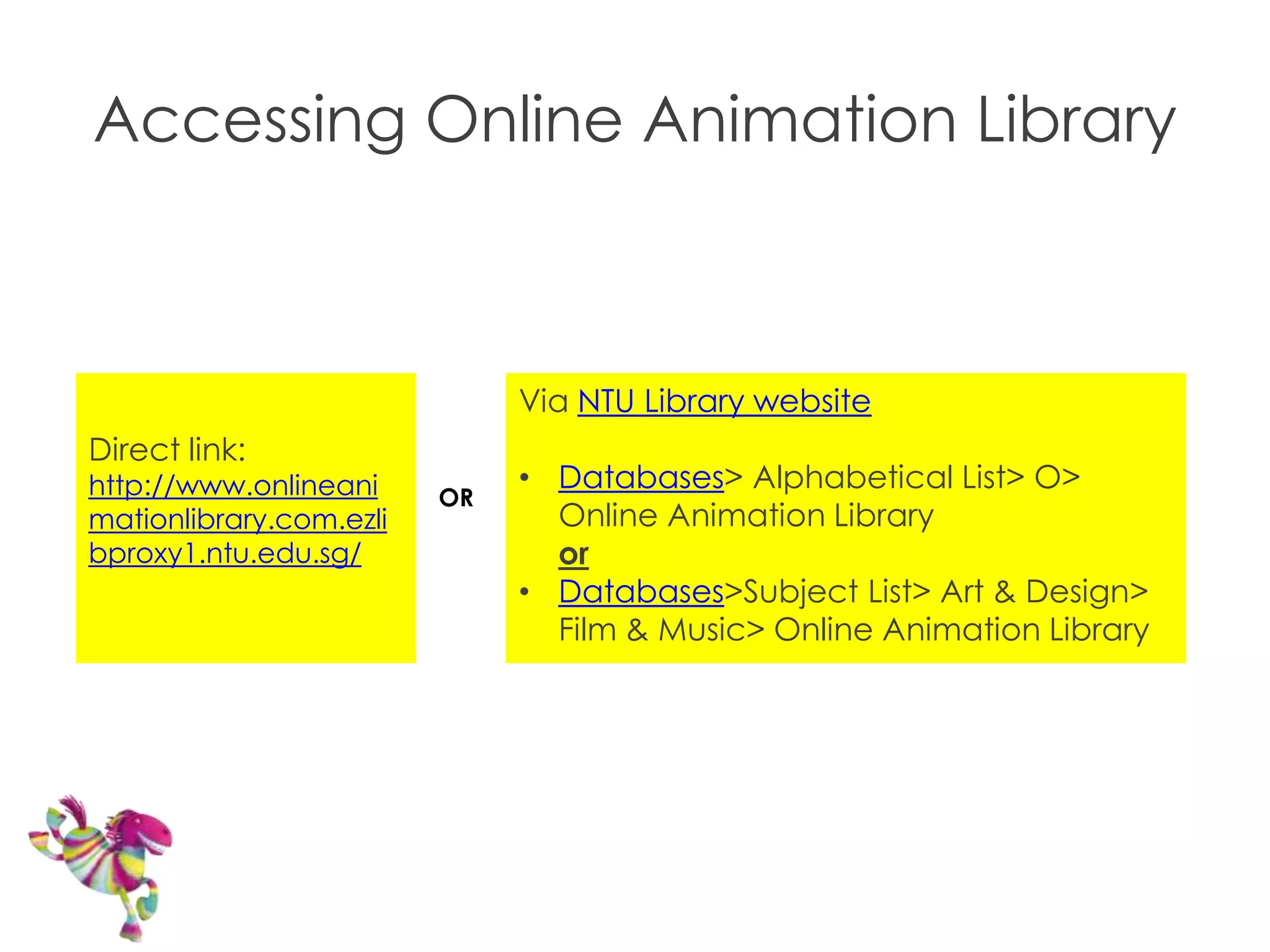 Quick Guide to using Online Animation Library (OAL) | PPTX