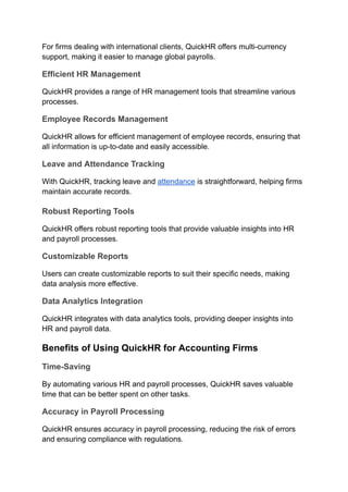 QuickHR Best HR and Payroll Software for the Accounting Industry in ...