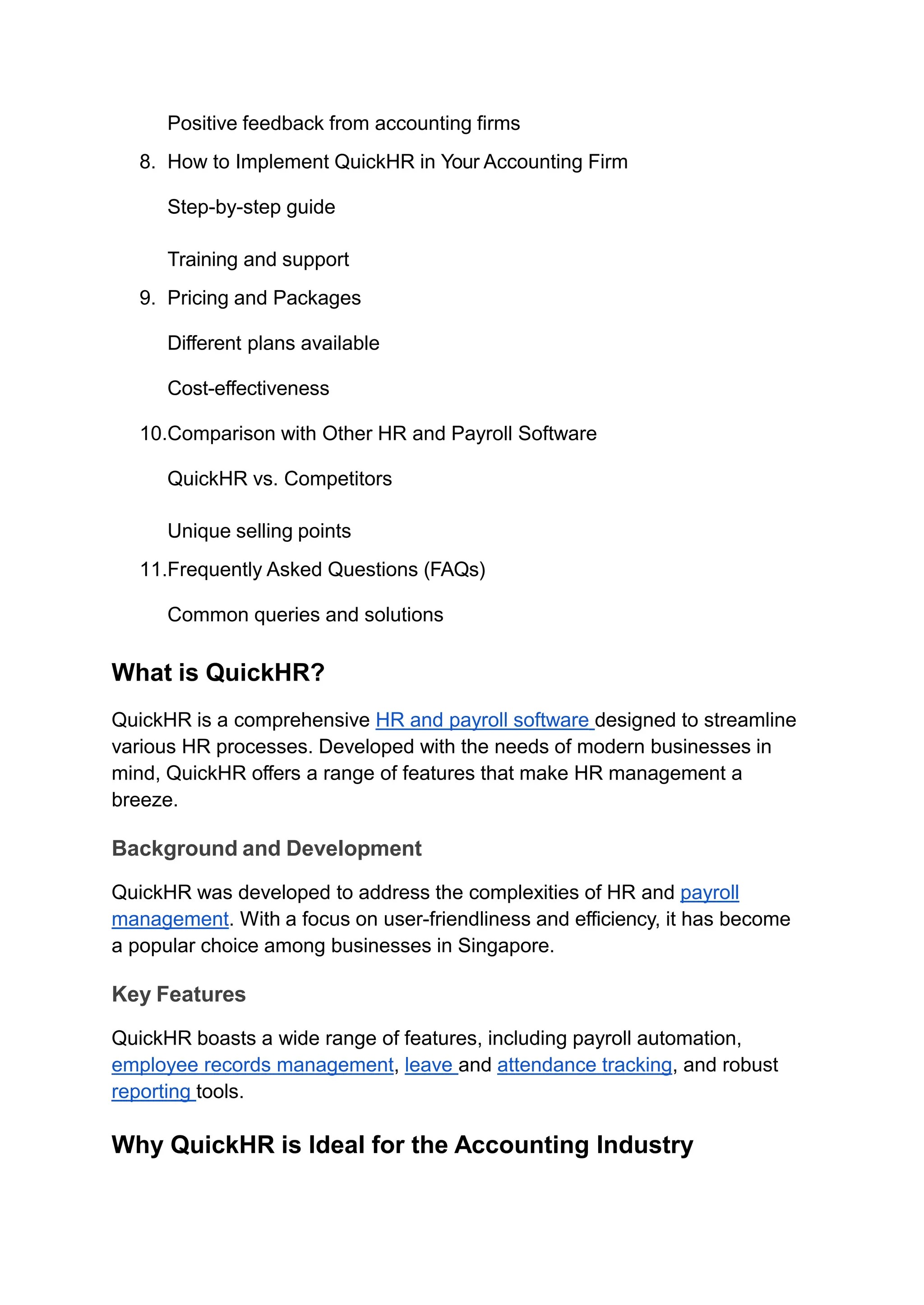 QuickHR Best HR and Payroll Software for the Accounting Industry in ...