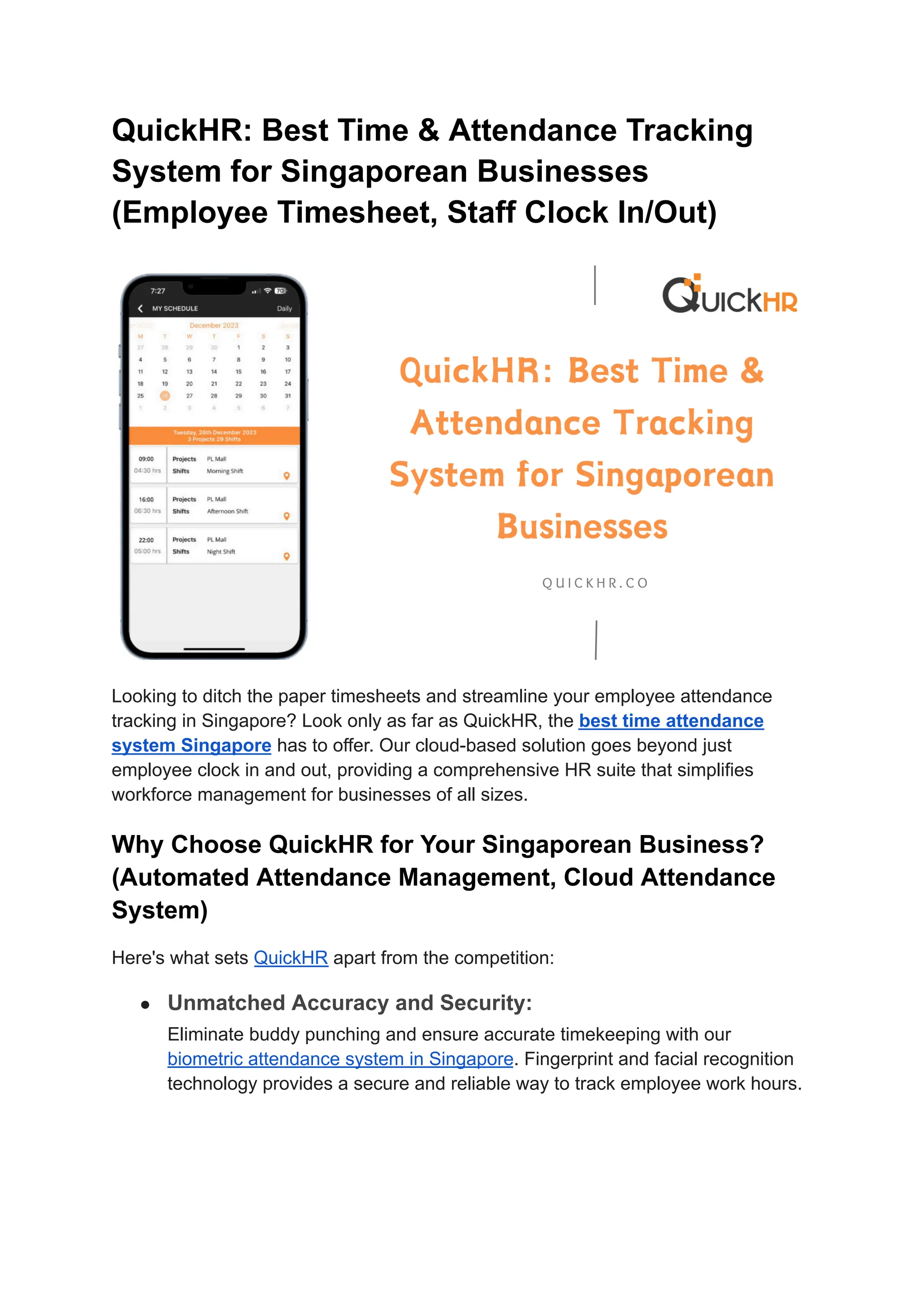 QuickHR_ Best Time & Attendance Tracking System for Singaporean ...