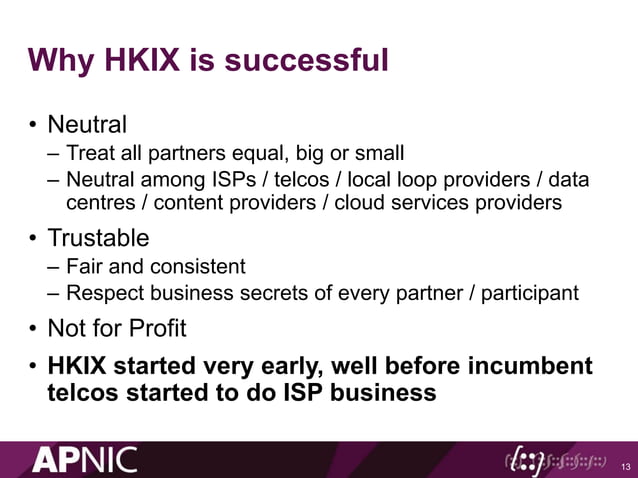 BKNIX Peering Forum: Quick introduction of HKIX | PDF