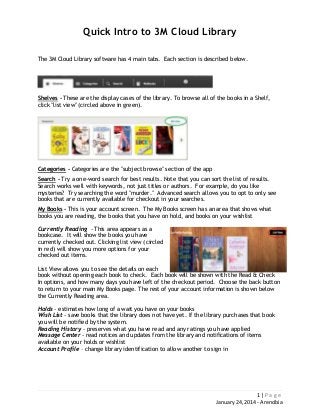 Quick Introductionto the 3M Cloud Library