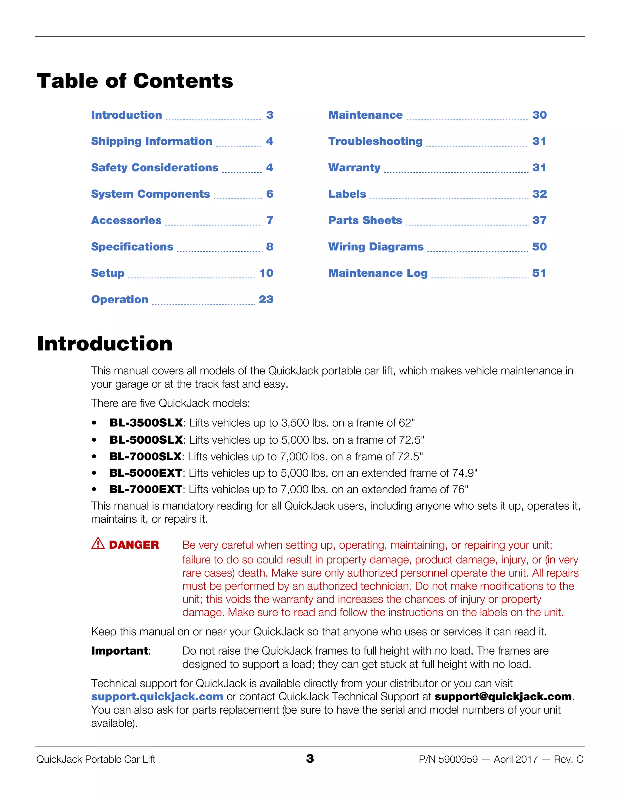 Quick jack car-lift-manual-2017 | PDF
