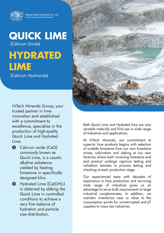 Leading Quick Lime & Hydrated Lime Suppliers in India | PDF