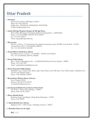 Quick list of old age homes in india | PDF