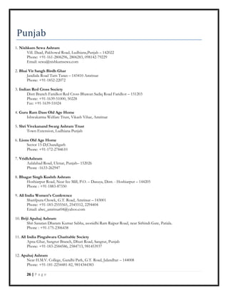 Quick list of old age homes in india | PDF