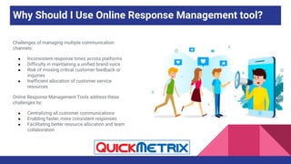 QuickMetrix - Online Response Management Tool.pptx | Email | Internet