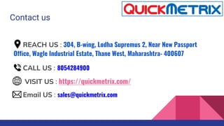 Online response management tools | QuickMetrix | PPTX