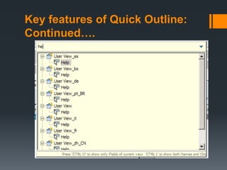 Quick Object List and Quick Outline | PPTX | Operating Systems ...
