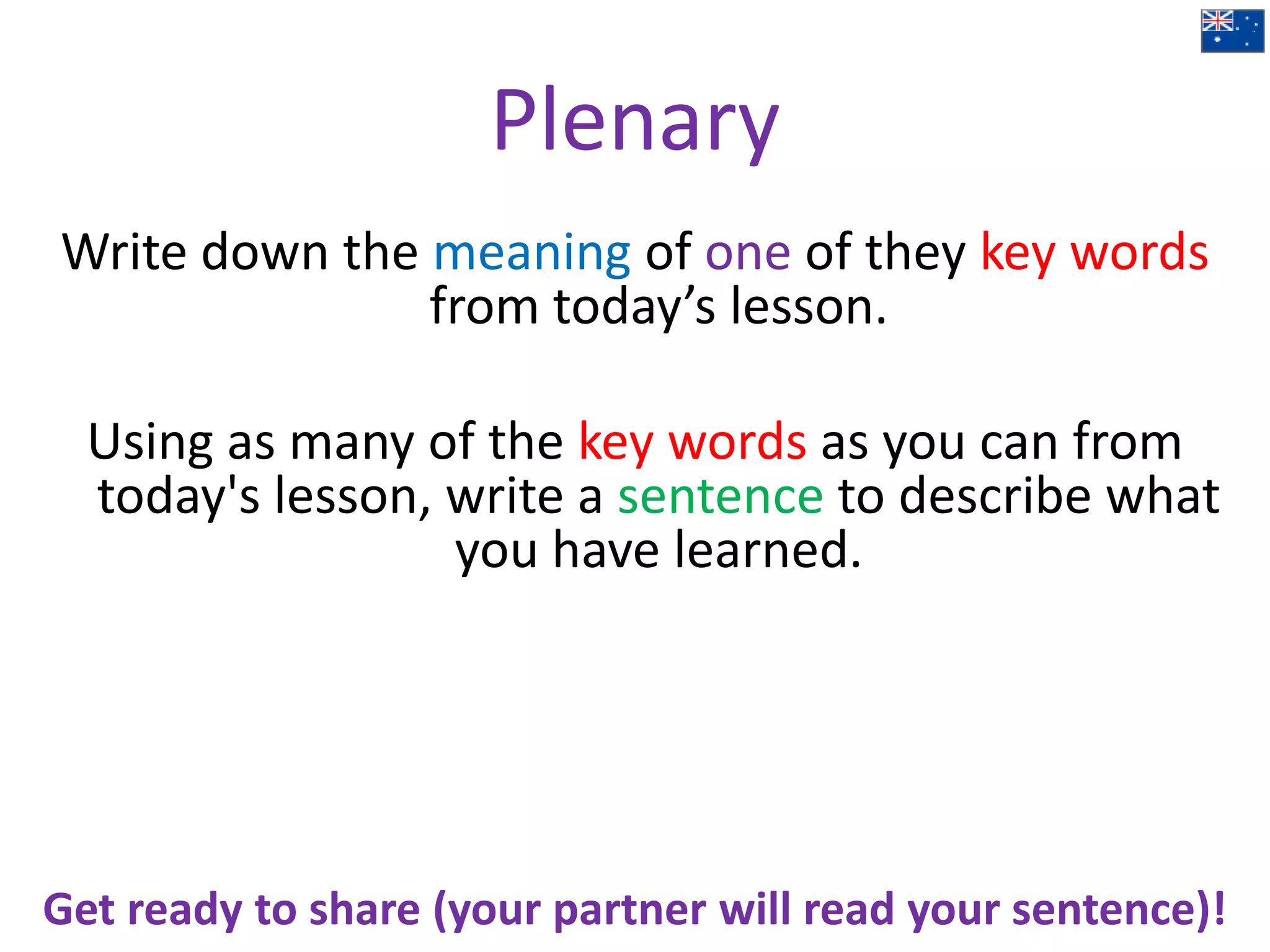 Quick plenaries | PPTX