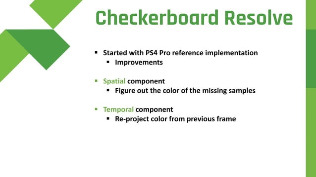Checkerboard Rendering in Dark Souls: Remastered by QLOC | PPT