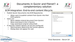 IBM Lotus Quickr 8.5 and IBM Filenet integration | PPT