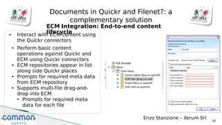 IBM Lotus Quickr 8.5 and IBM Filenet integration | PPT