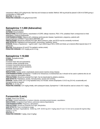 Quick reference paramedic drugs | PDF