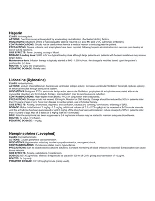 Quick reference paramedic drugs | PDF