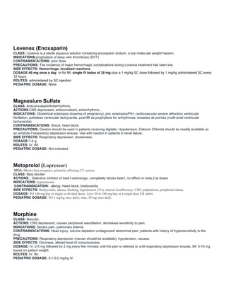 Quick reference paramedic drugs | PDF