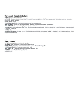 Quick reference paramedic drugs | PDF