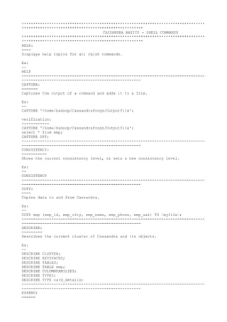 Quick reference for cql | TXT