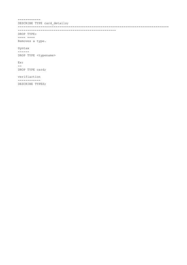 Quick reference for cql | PDF | Free Download