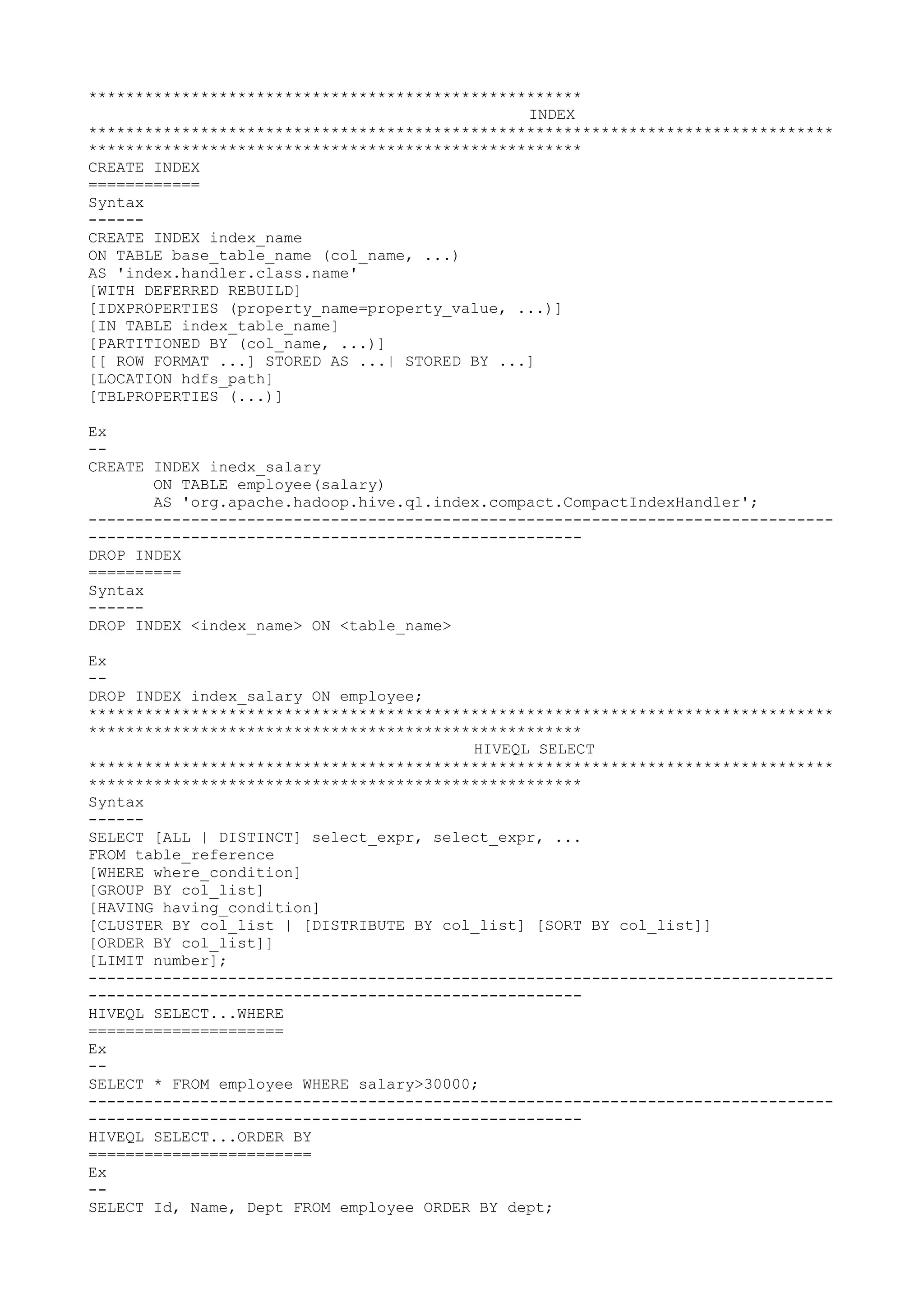 Quick reference for hql | PDF