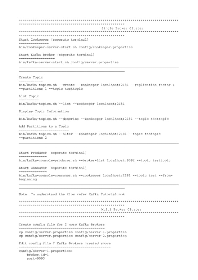 Quick reference for kafka | TXT