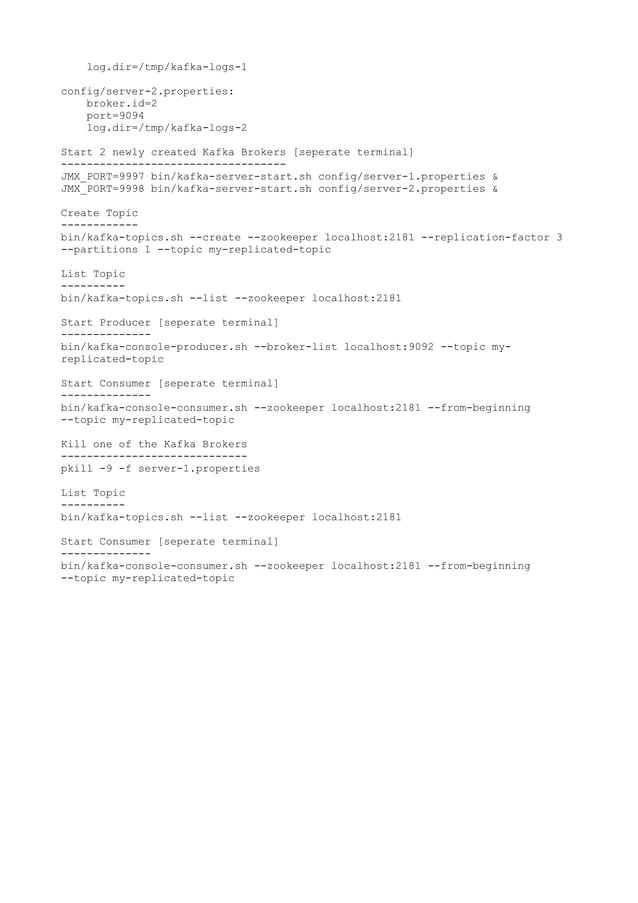 Quick reference for kafka | TXT