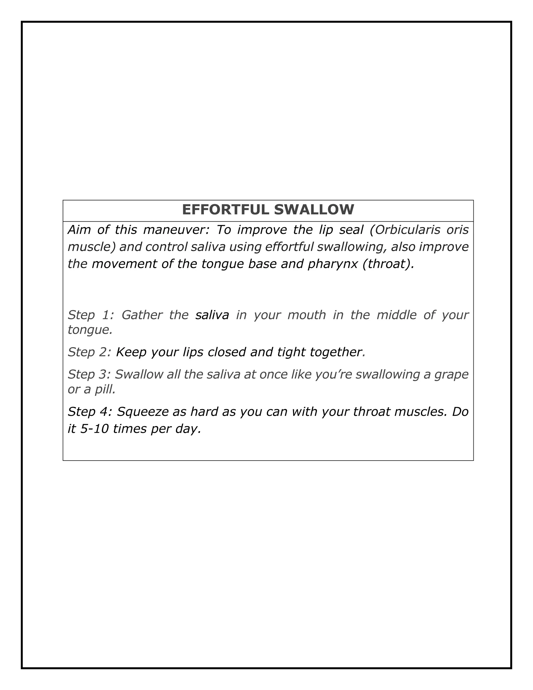 Quick reference for swallowing therapy | PDF