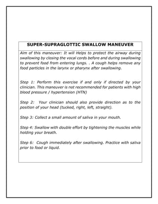 Quick reference for swallowing therapy | PDF