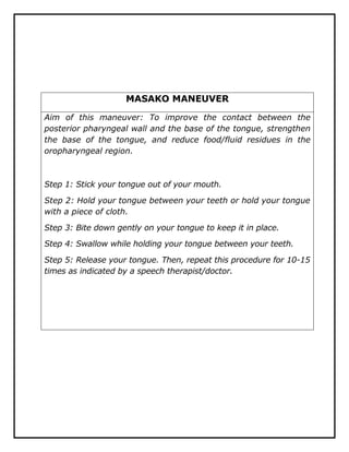 Quick reference for swallowing therapy | PDF