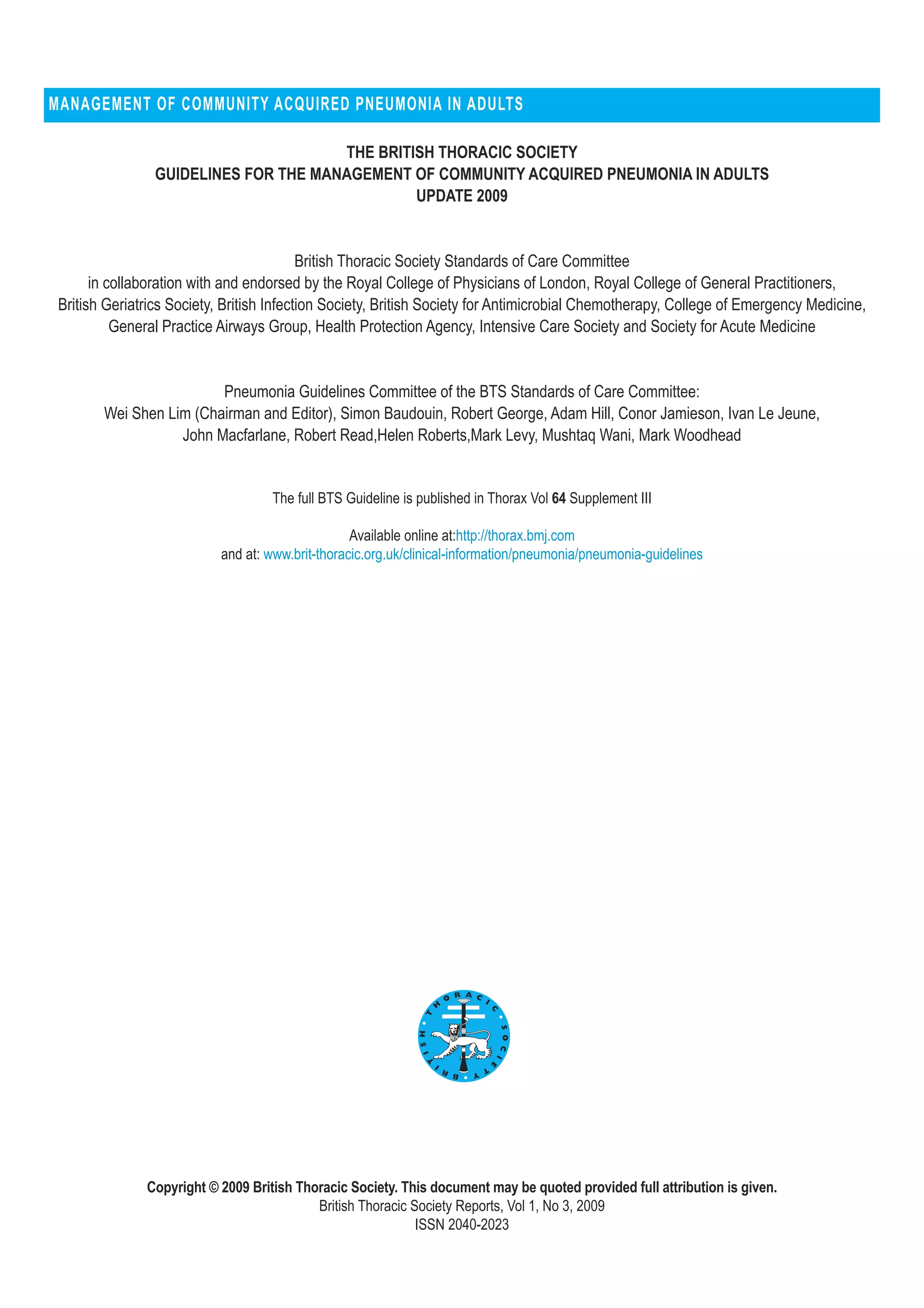 Quick Reference Guide - BTS Guidelines for the Management of Community ...