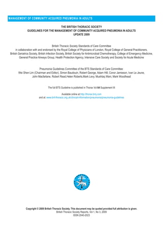 Quick Reference Guide - BTS Guidelines for the Management of Community ...