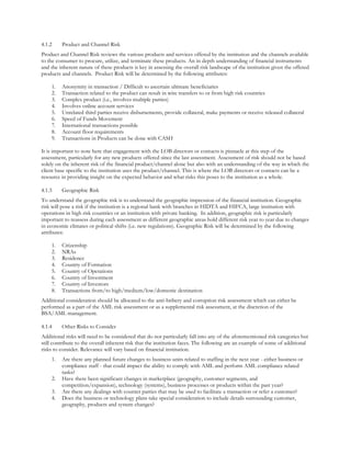 Quick Reference Guide to BSA/AML Risk Assessment | PDF