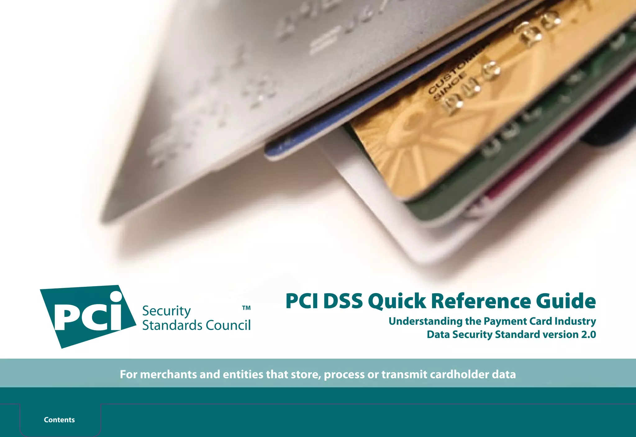 Quick Reference Guide to the PCI Data Security Standard | PPT