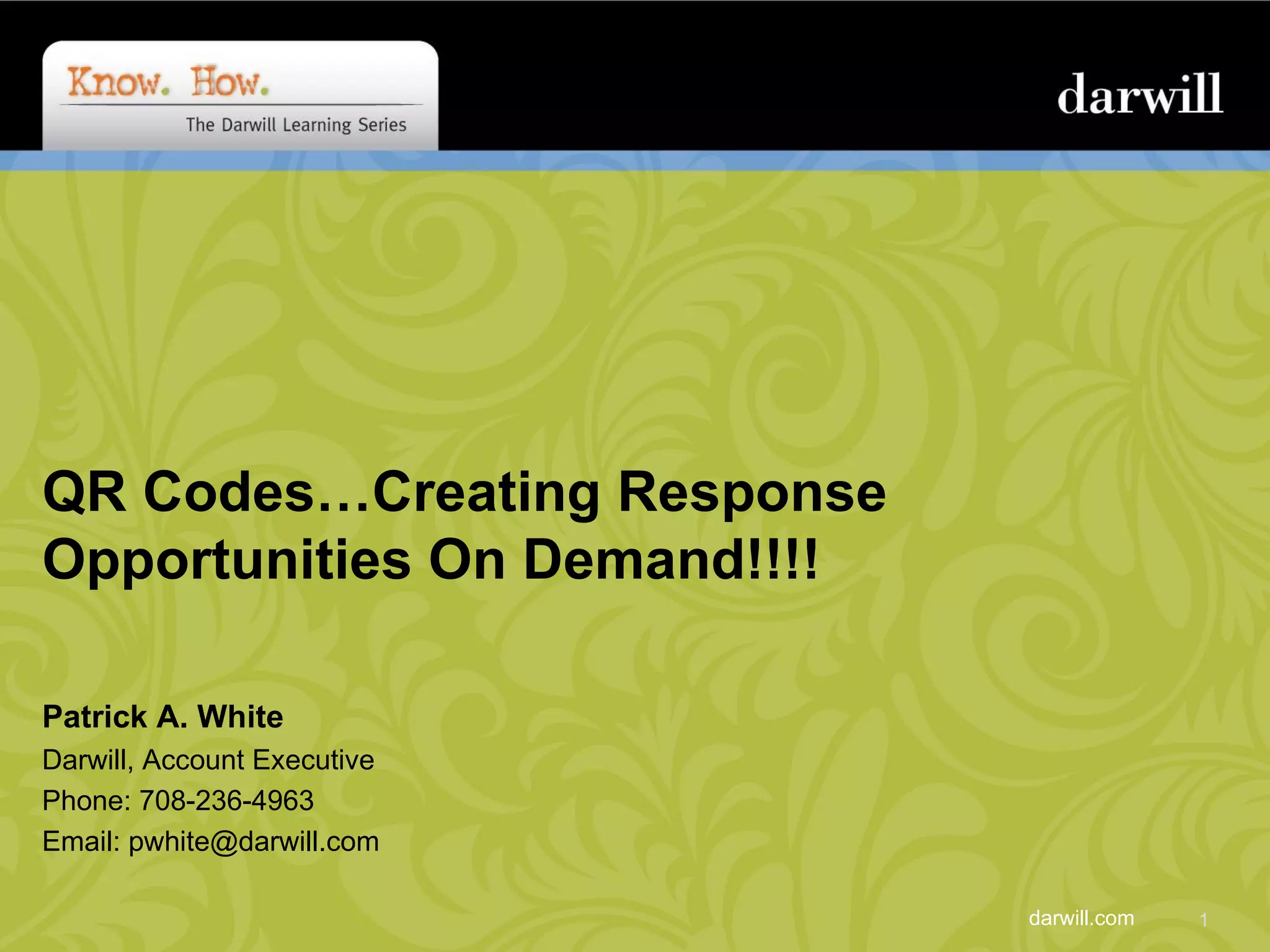 Quick Response Codes (QR Codes) | PPT