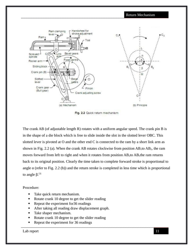 Quick return mechanism11 | PDF