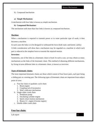 Quick return mechanism11 | PDF