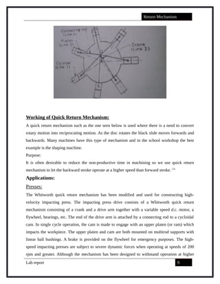 Quick return mechanism11 | PDF