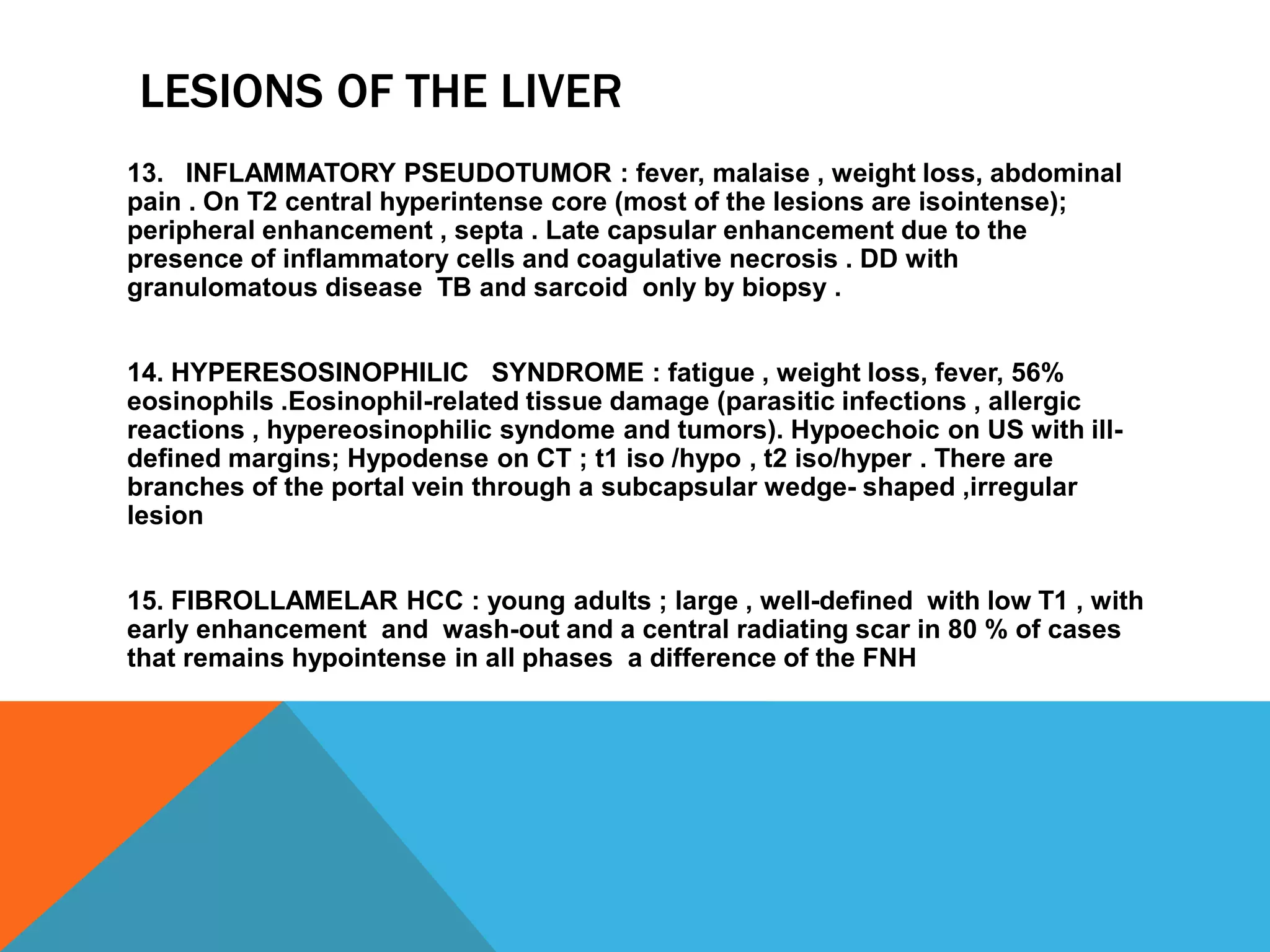 Quick review of hepatobiliary and pancreatic lesion | PPTX